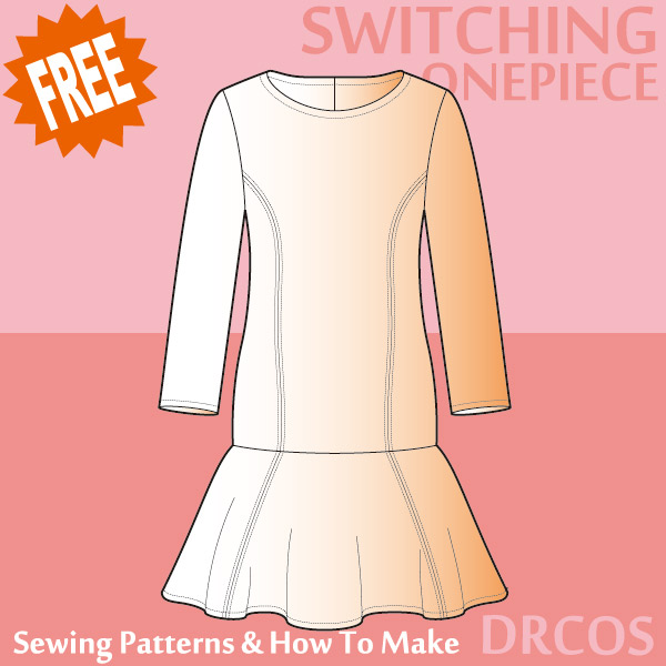 Switching Onepiece dress Sewing Patterns | DRCOS Patterns & How To Make